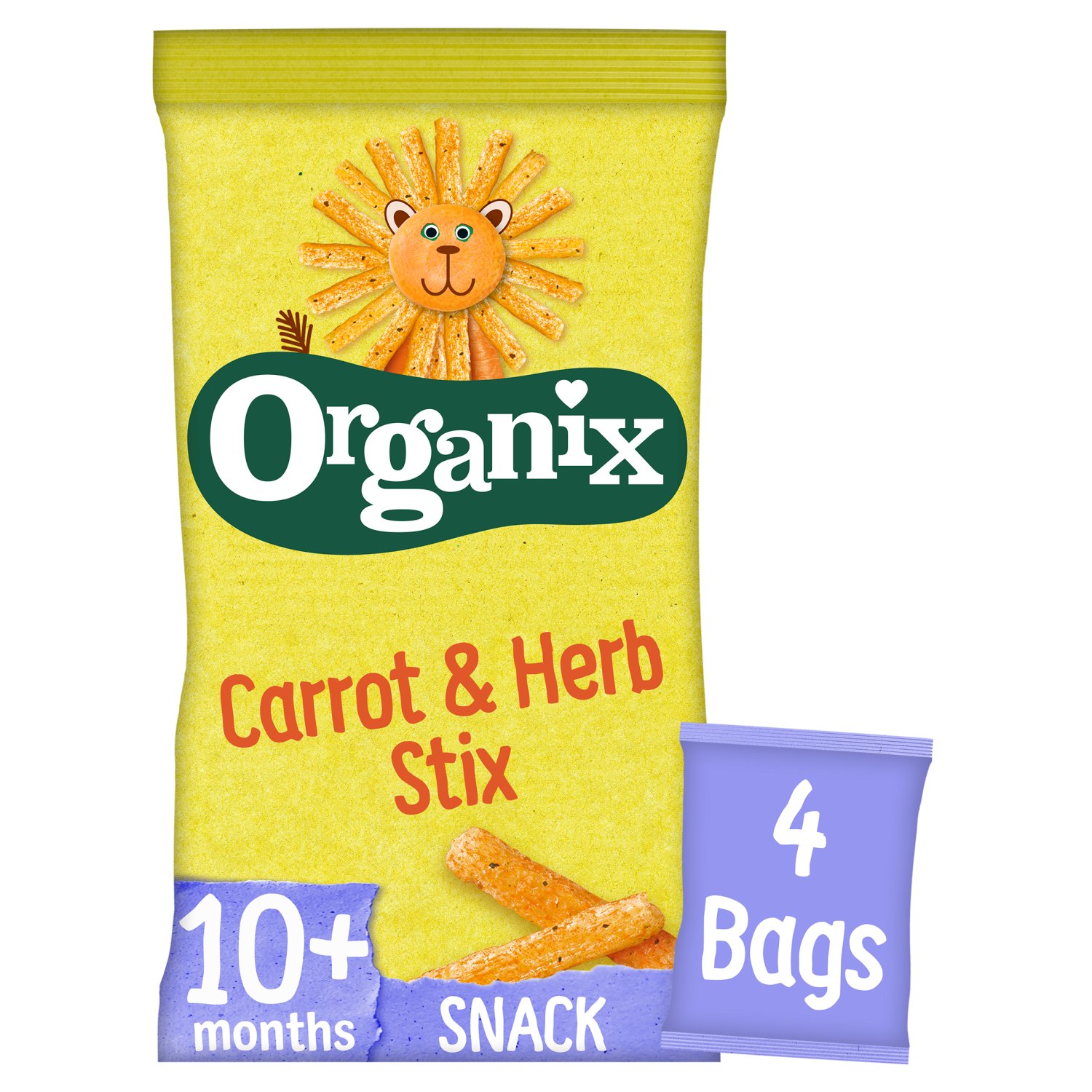 Organix Carrot Stix 10+ Months 4 Pack (60 g) - Storefront EN