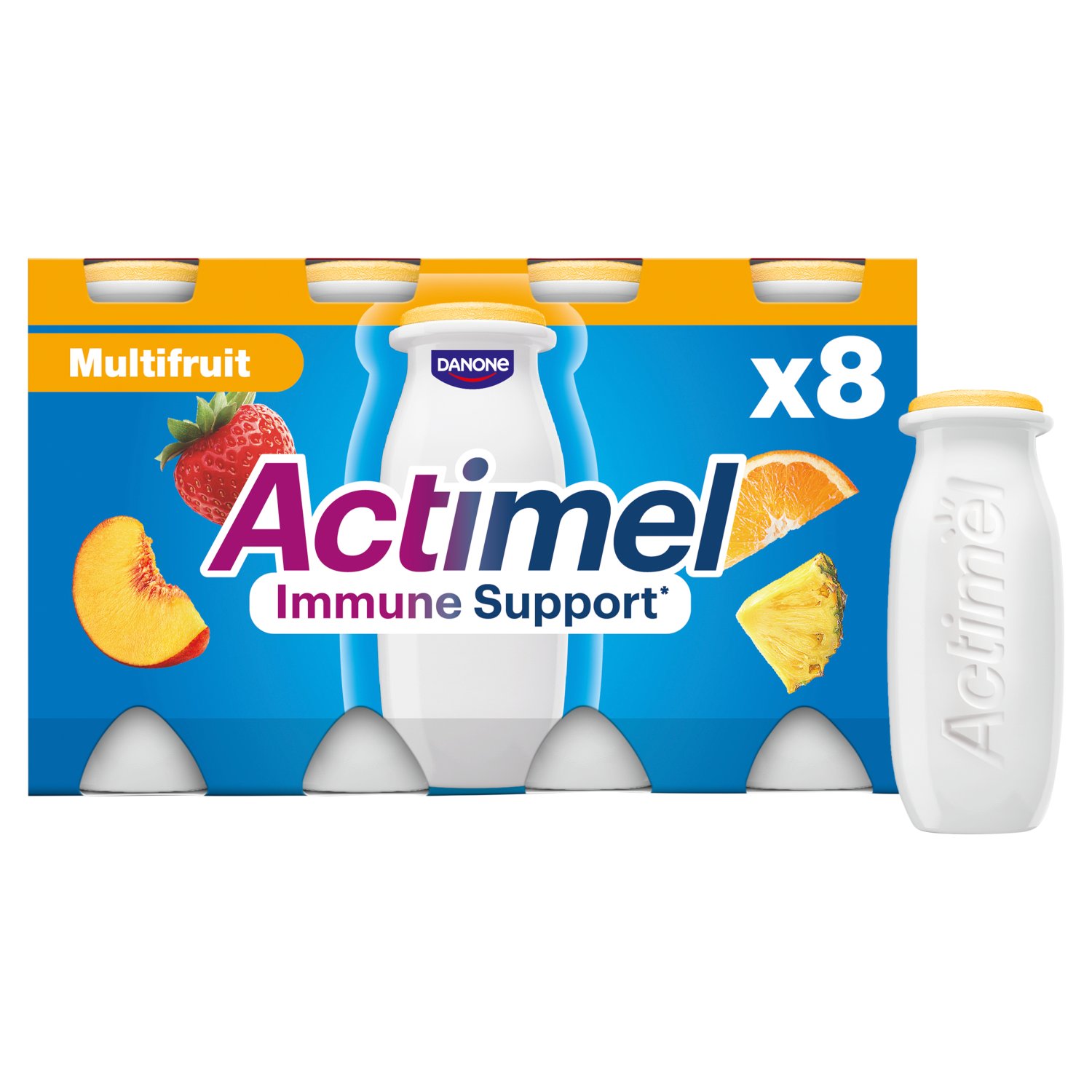 Danone Actimel Multifruit Yogurt Drink 8 Pack (100 g) - Storefront EN