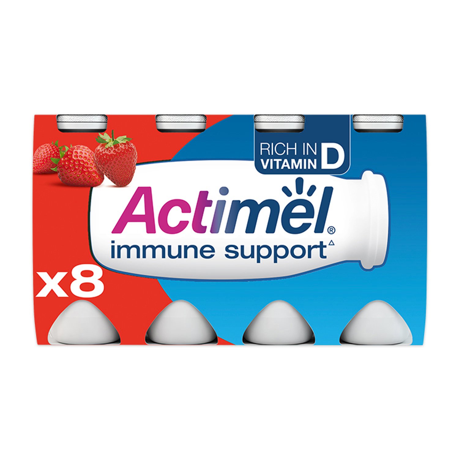 Danone Actimel Strawberry Yogurt Drink 8 Pack (100 g) - Storefront EN