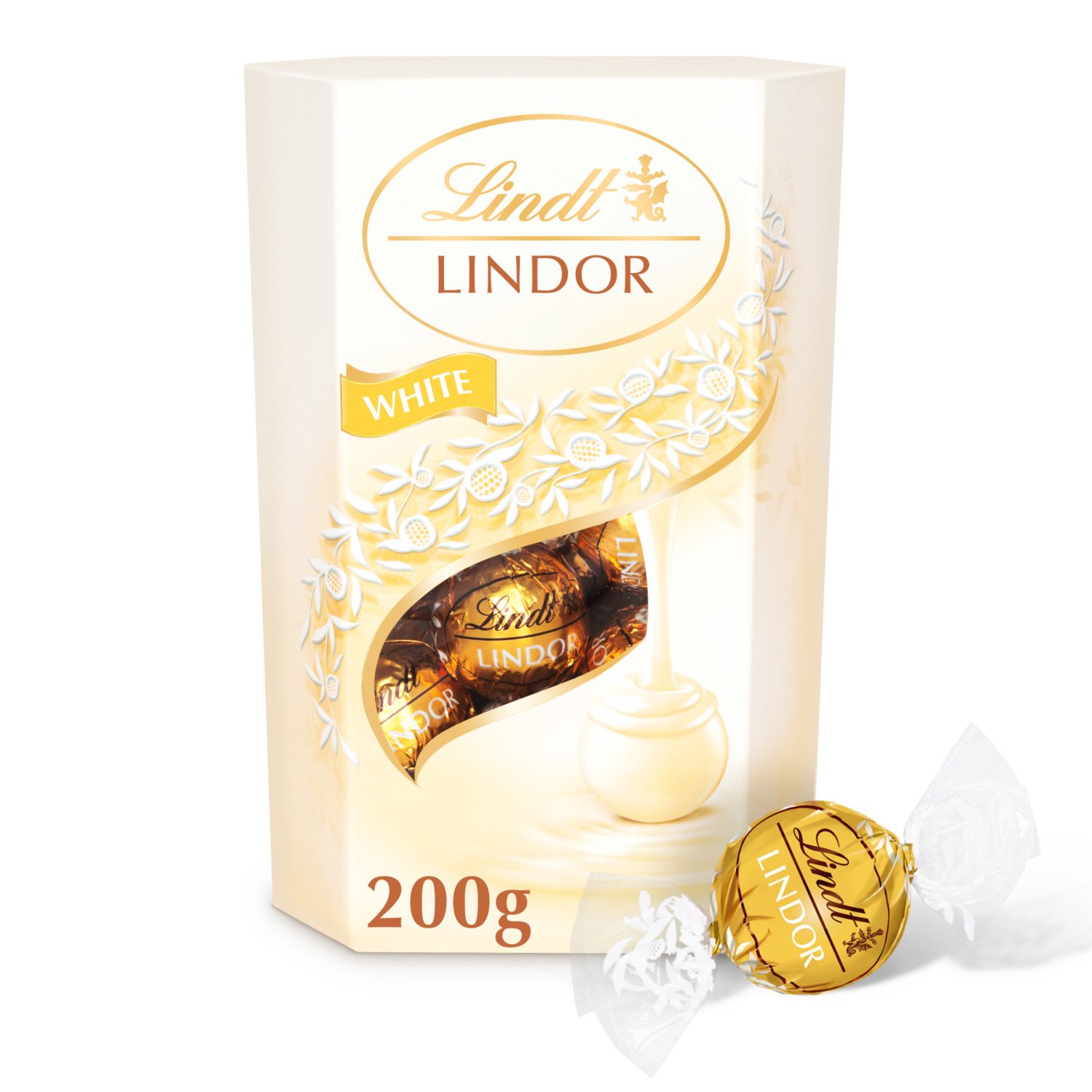 Lindt Lindor White Chocolate Truffles Carton (200 g) - Storefront EN