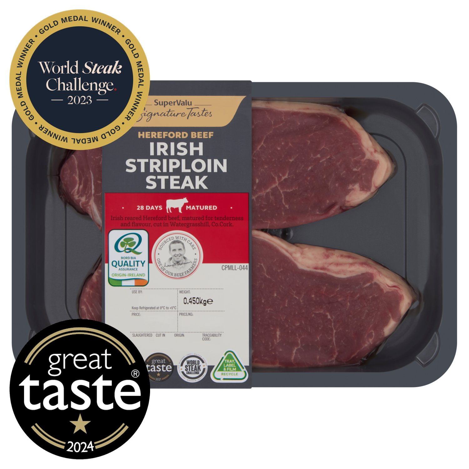 SuperValu Signature Tastes Hereford Beef Irish Striploin Steak (450 g ...