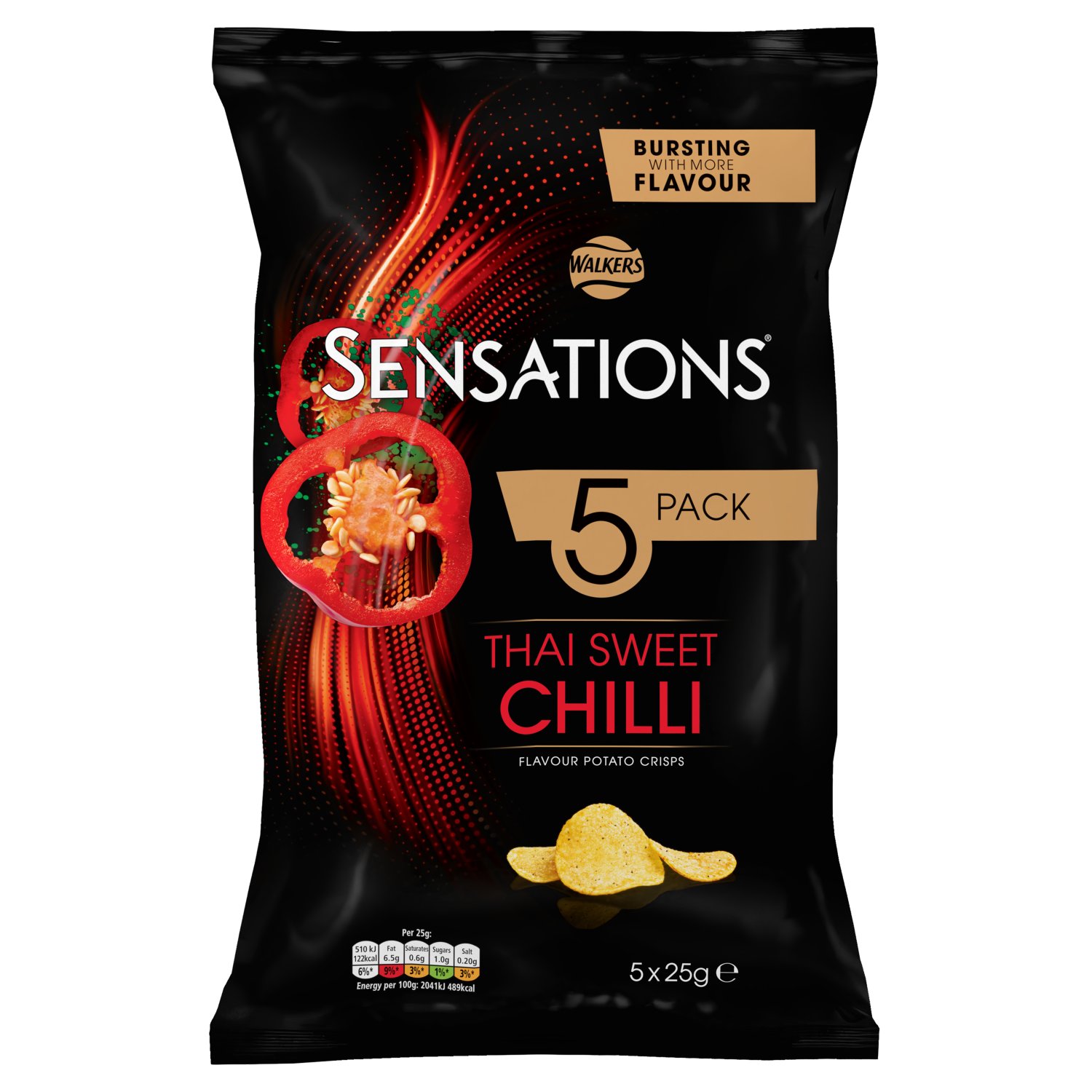 Walkers Sensations Thai Sweet Chilli Crisps 5 Pack (125 g) - Storefront EN