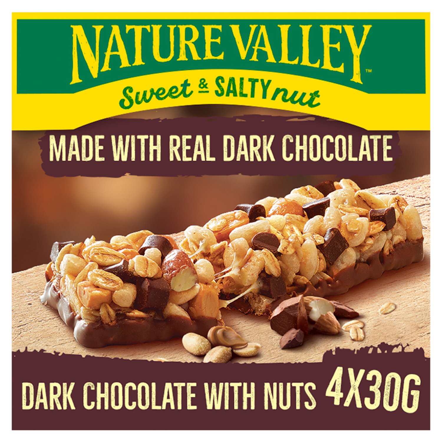 Nature Valley Sweet & Salty Nut Dark Choclate With Nuts Bars 4 Pack (30 ...