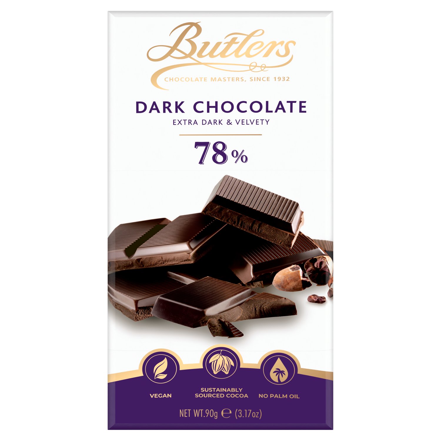 Butlers Dark Chocolate 78% Bar (90 g) - Storefront EN