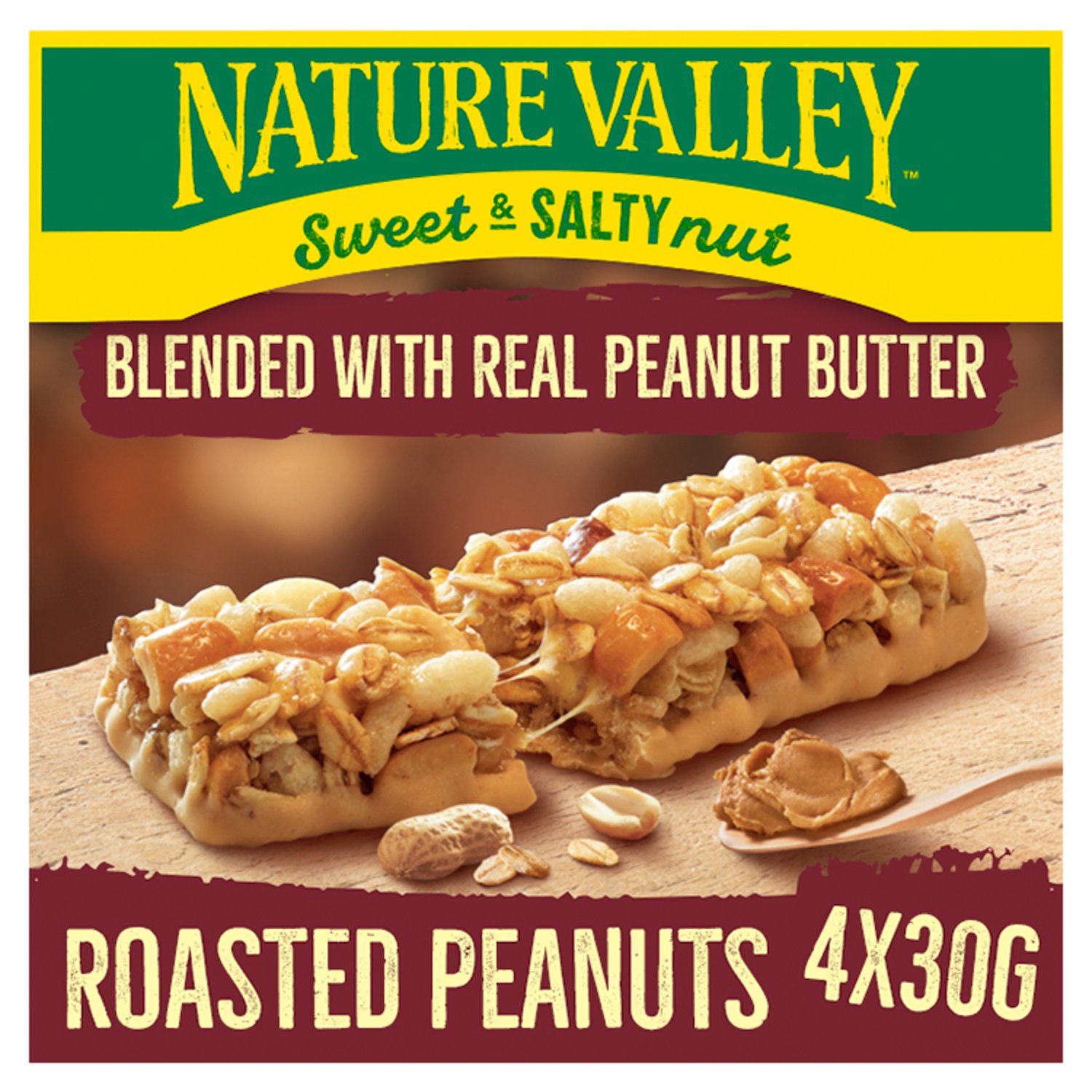 Nature Valley Sweet & Salty Nut Roasted Peanut Bars 4 Pack (120 g ...