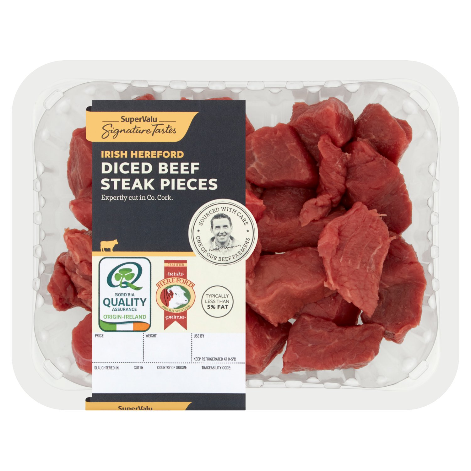 SuperValu Signature Tastes Hereford Diced Beef (400 g) - Storefront EN
