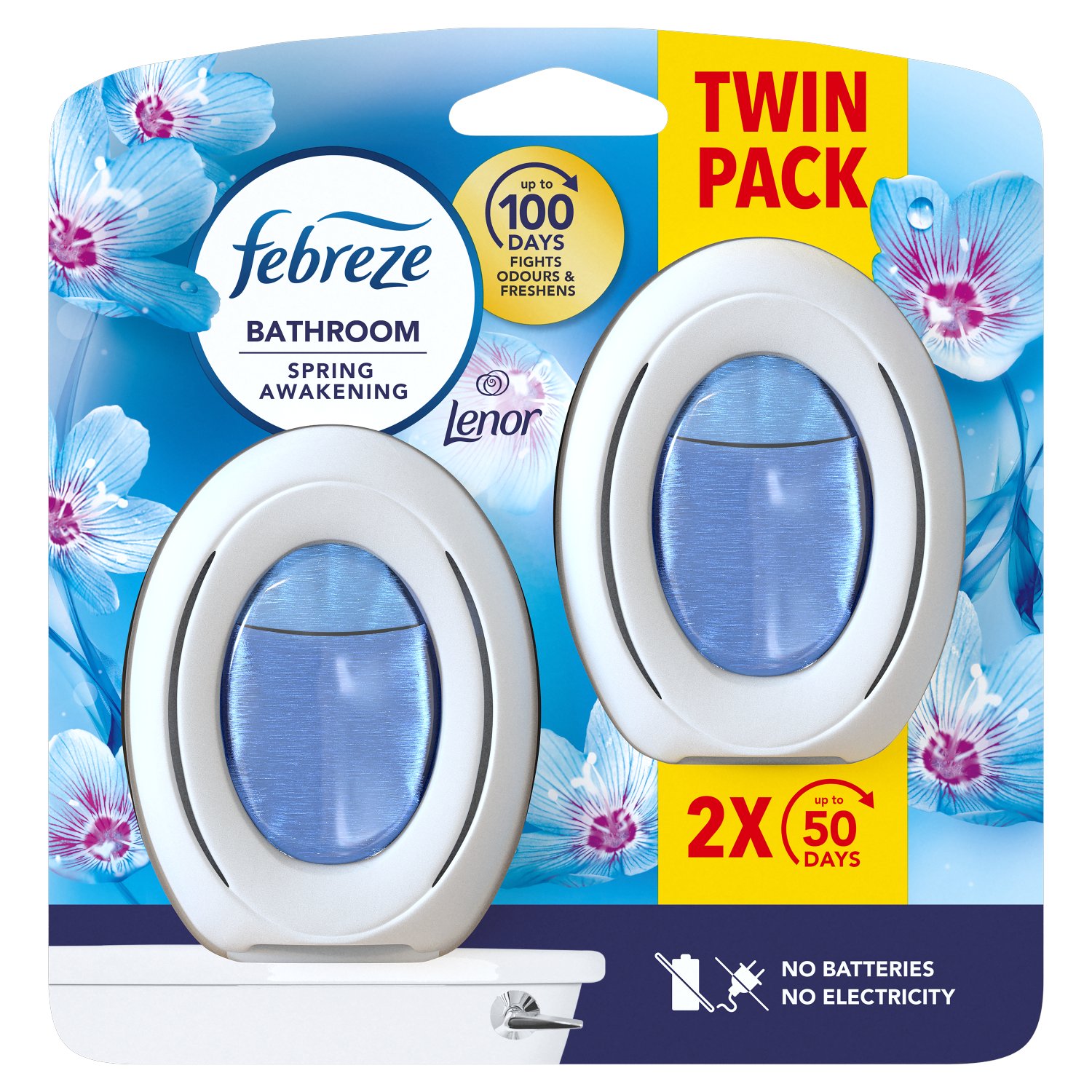 Febreze Bathroom Air Freshener Lenor Spring Awakening Twin Pack (2 ...