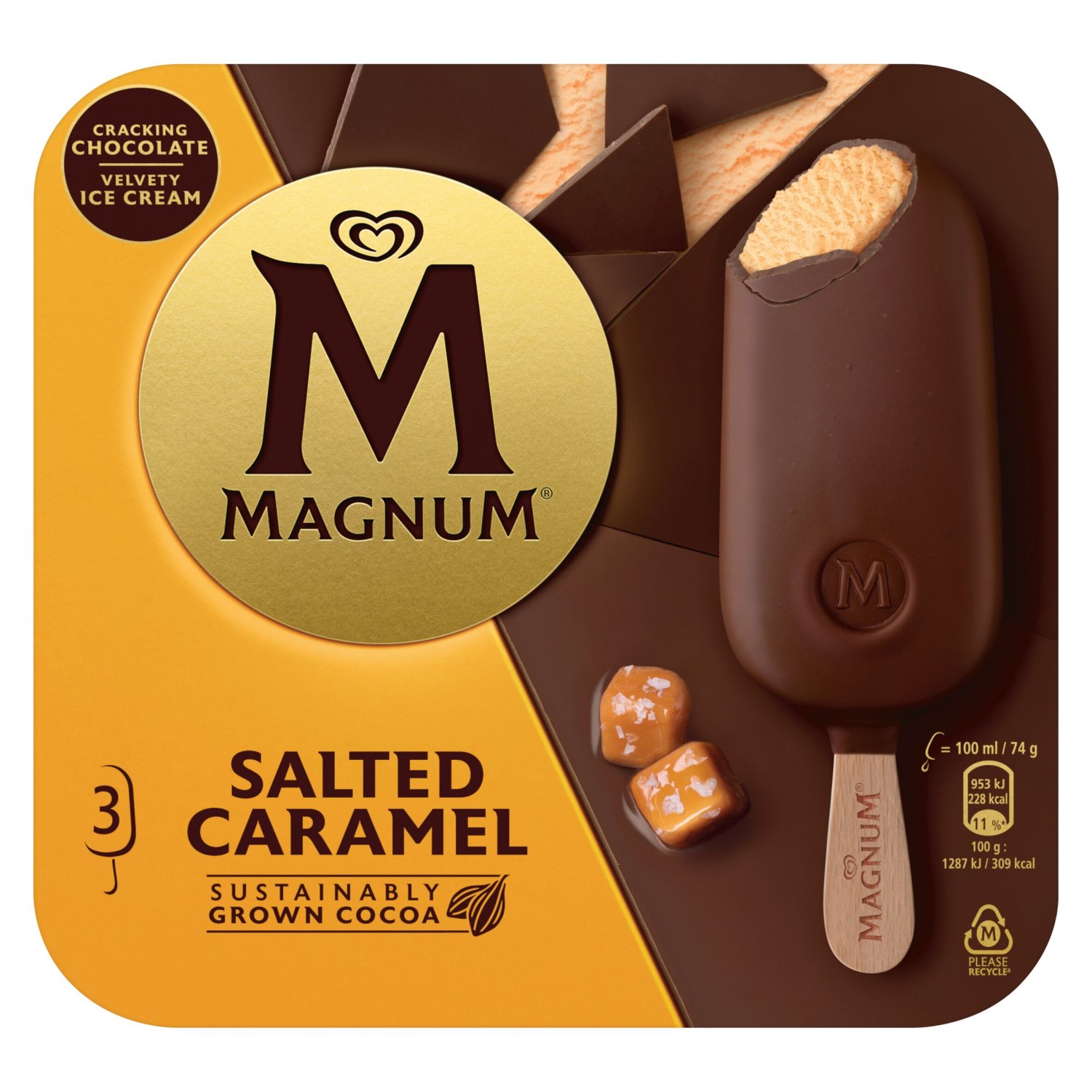 Magnum Salted Caramel 3 Pack (100 ml) - Storefront EN