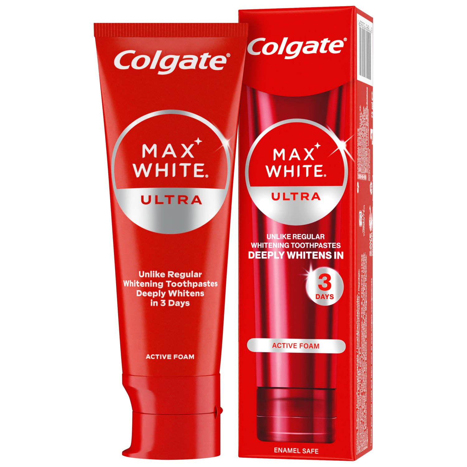 Colgate Max White Ultra Active Foam Whitening Toothpaste (75 ml ...