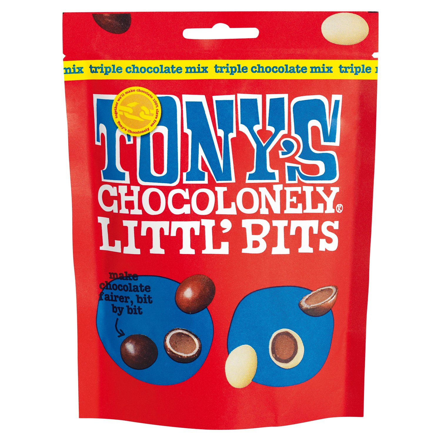Tony's Chocolonely Littl' Bits Triple Chocolate Mix Pouch (100 g ...