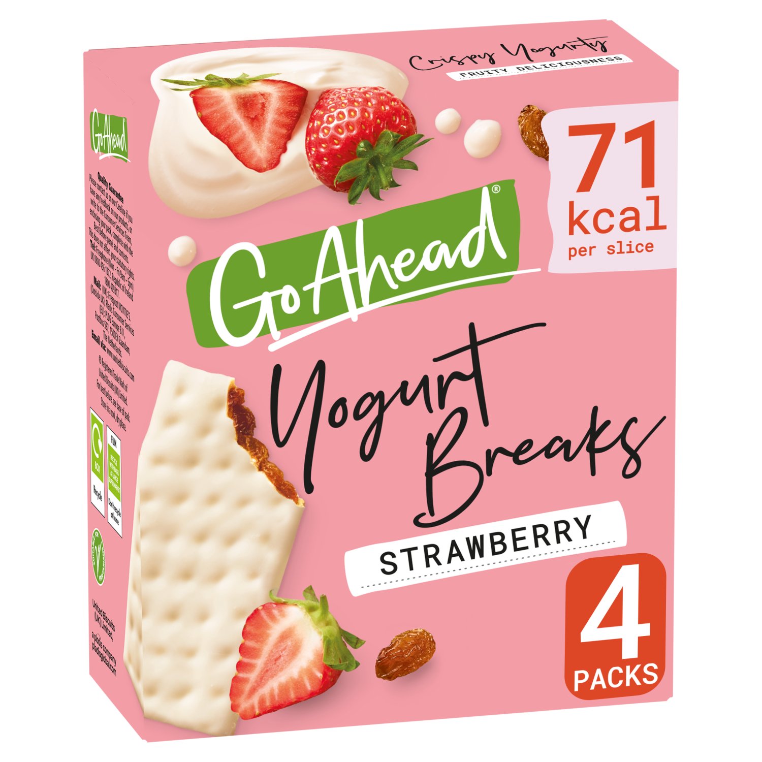 Go Ahead Strawberry Yogurt Breaks Snack Bars 4 Pack (35.5 g ...