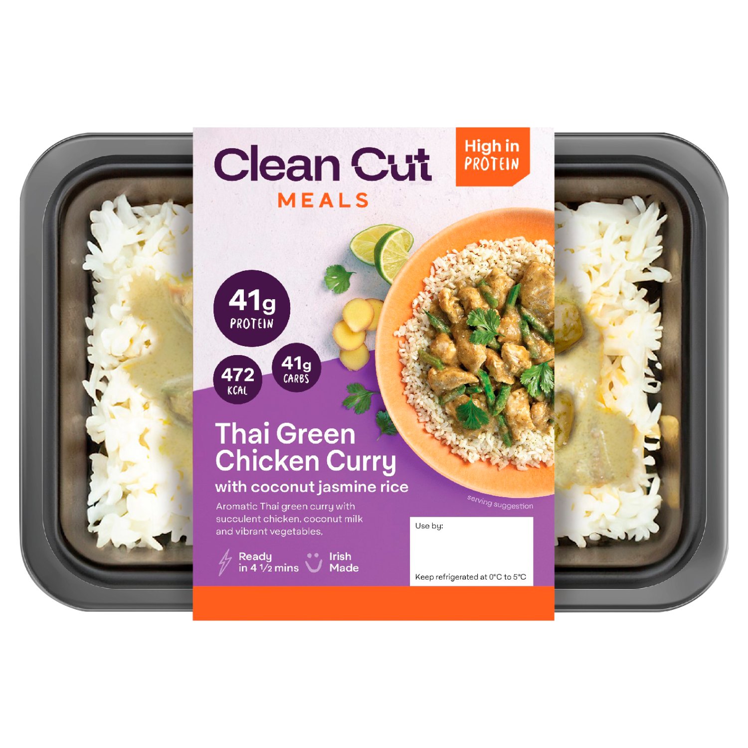 Clean Cut Thai Green Curry with Coconut Jasmine Rice (400 g ...