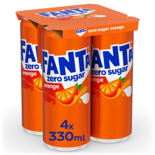 Fanta Zero Orange Can 4 Pack (330 ml) - Storefront EN