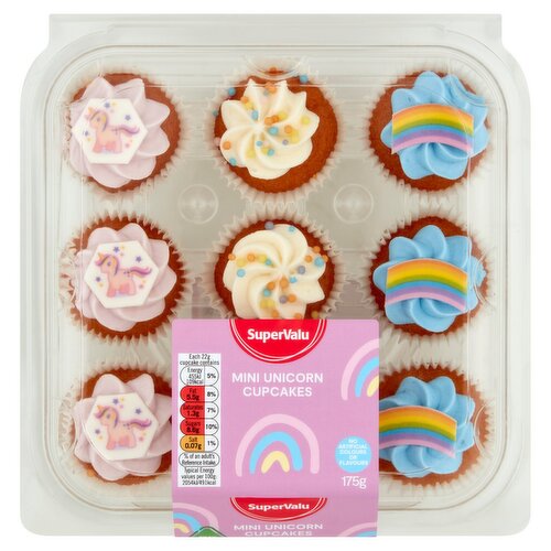 SuperValu Mini Unicorn Cupcakes 9 Pack (175 g) - Storefront EN