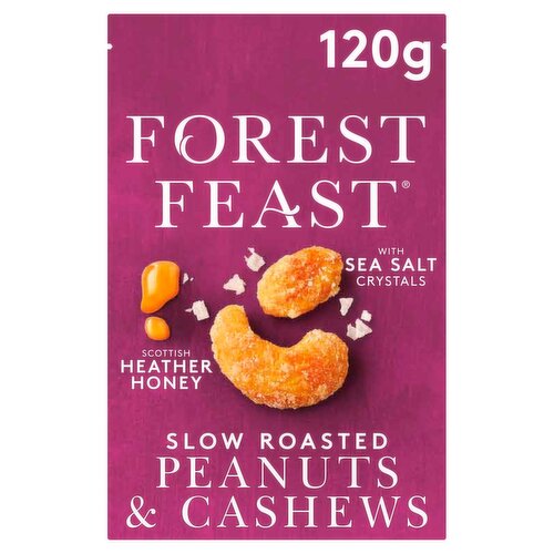 Forest Feast Slow Roasted Peanuts & Cashews Bag (120 g) - Storefront EN