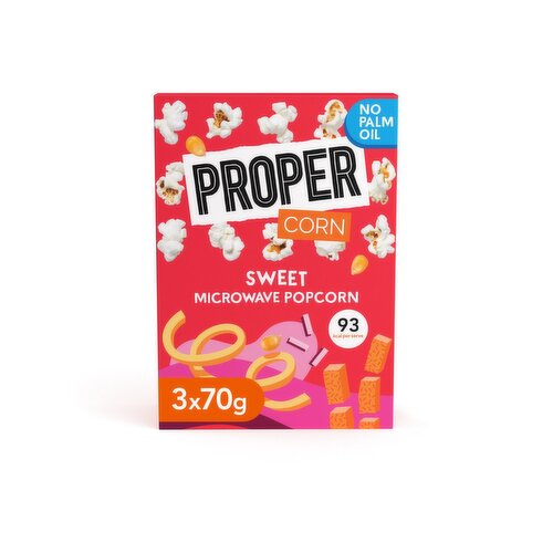 Propercorn Microwave Sweet Popcorn 3 Pack (210 g) - Storefront EN