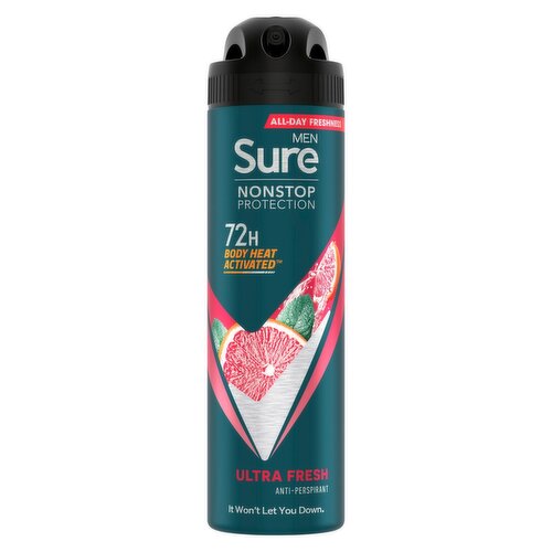 Sure For Men Non Stop Ultra Fresh 72 Hour Antiperspirant Deodorant ...