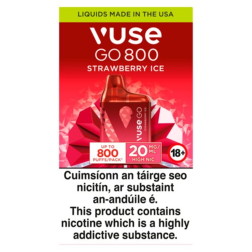 Vuse Go 800 Strawberry Ice 20mg (1 Piece) - Storefront EN