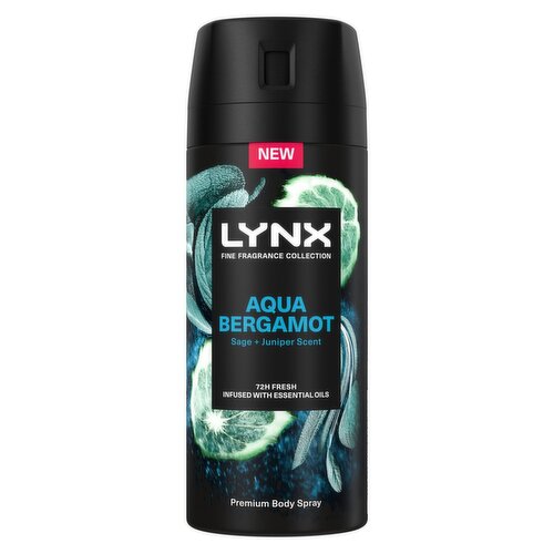Lynx Aqua Bergamot 72 hour Deodorant Body Spray (150 ml) - Storefront EN