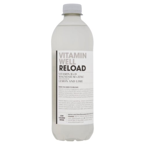 Vitamin Well Reload Lemon & Lime Drink (500 ml) - Storefront EN